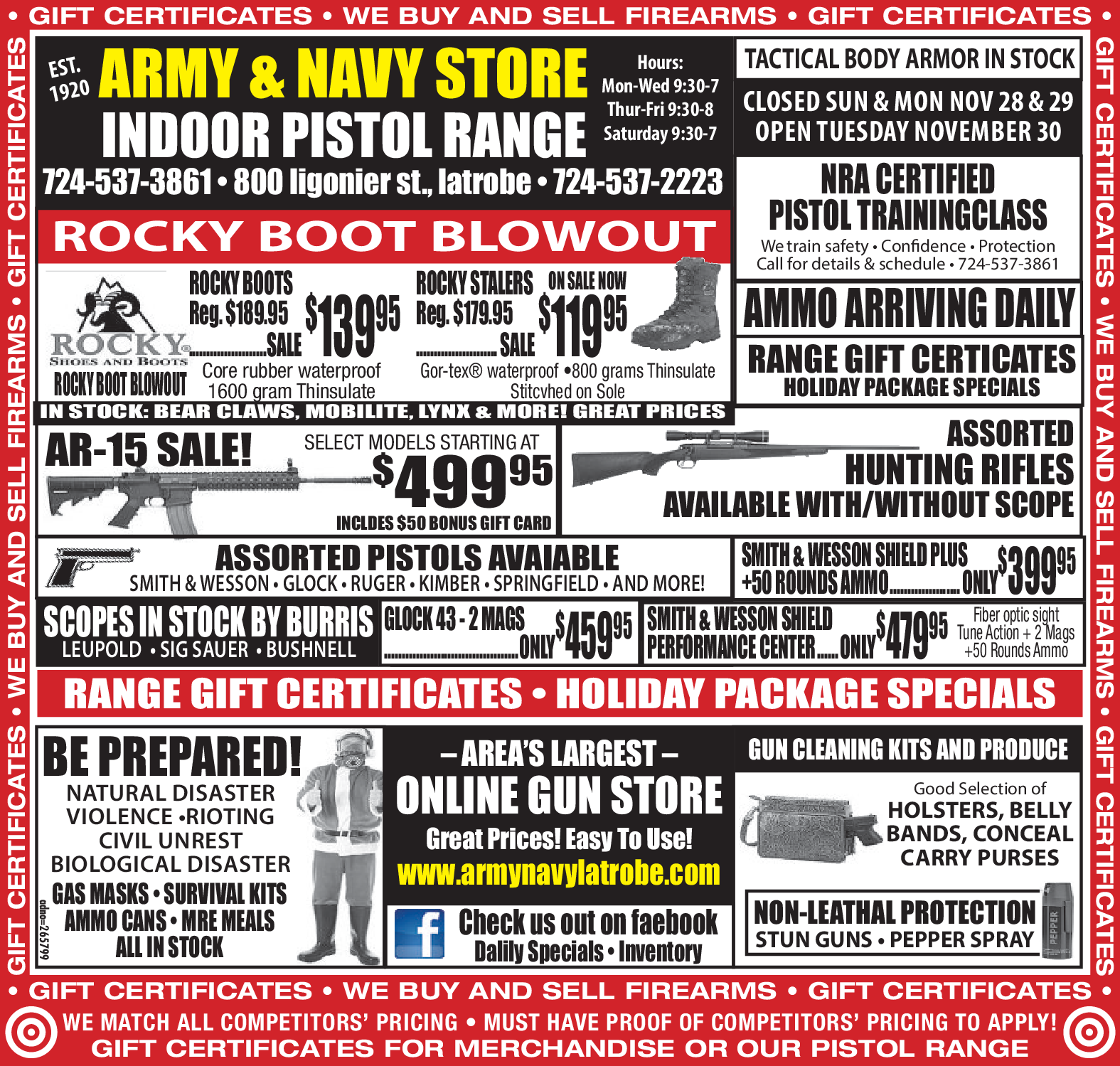 Army Navy & Indoor Pistol Range